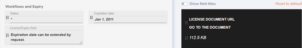 Data Layout Settings - DBGallery